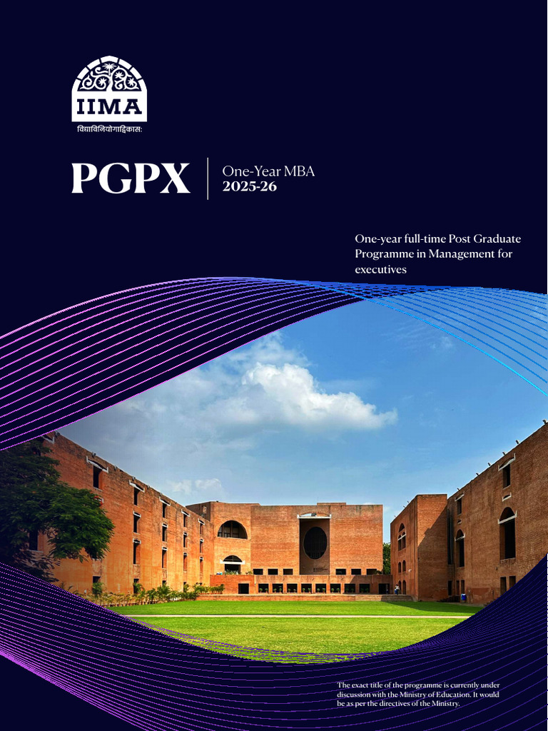 Iima PGPX Brochure 2025-26 | PDF | Career & Growth | Finance & Money Management