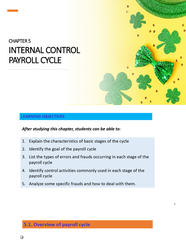Payroll Cycle Internal Controls Guide | PDF | Payroll | Overtime