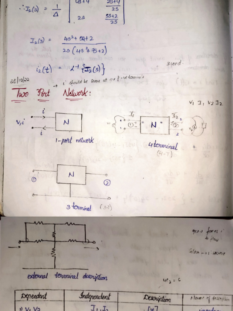 2-Port Network-Analysis - 29-10-2022 | PDF