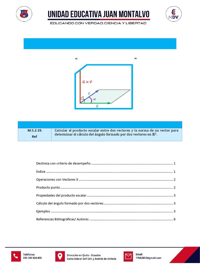 Guía Física 1ro BGU U2 S1 - C13 | PDF | Vector Euclidiano | Álgebra