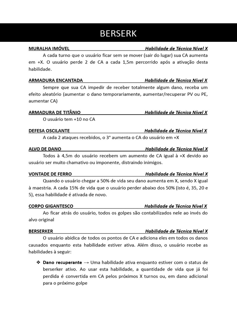 7 - Beserk - Homebrew | PDF