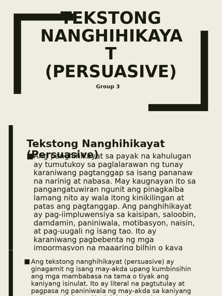 Tekstong Nanghihikayat | PDF