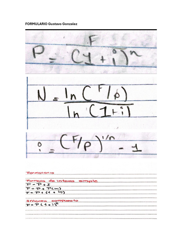 FORMULARIO (1) | PDF