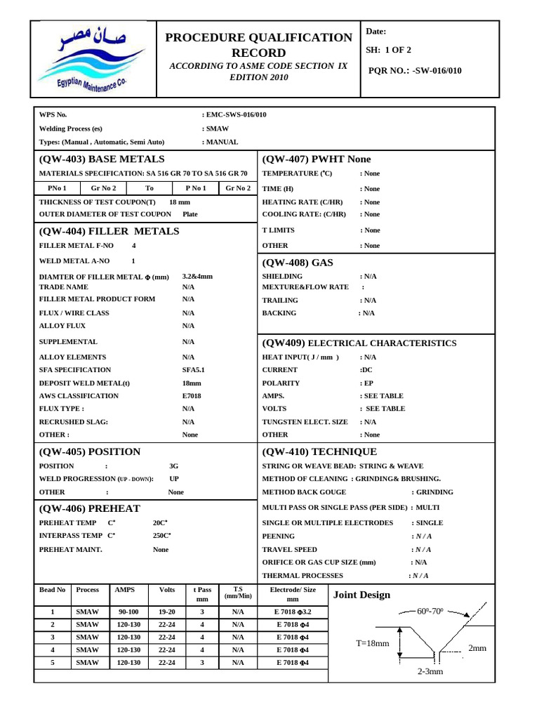5. PQR manual 16-10 | PDF | Welding | Construction