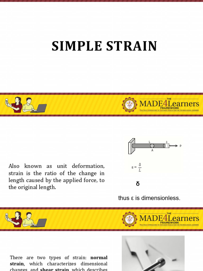 Topic 3. Simple Strain | PDF | Deformation (Engineering) | Yield ...