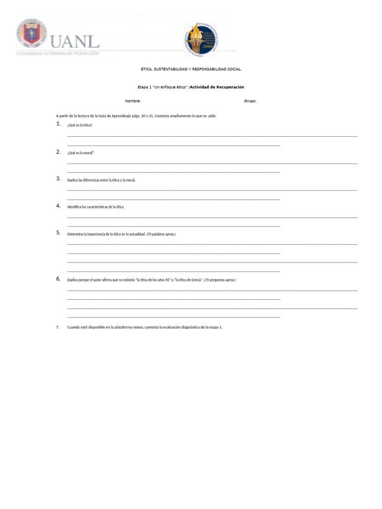 Act. Recuperación E1 | PDF