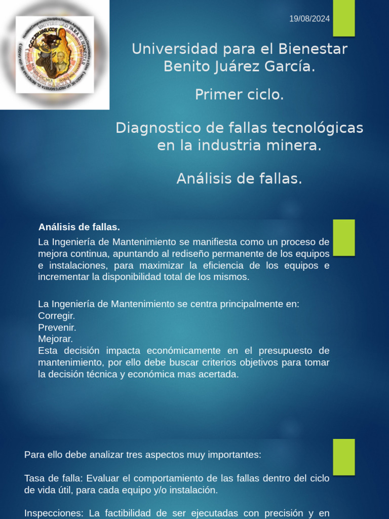 Presentación 3 Analisis de fallas | PDF | Ingeniería de confiabilidad