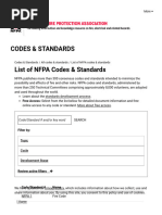 List of Nfpa Codes & Standards | PDF