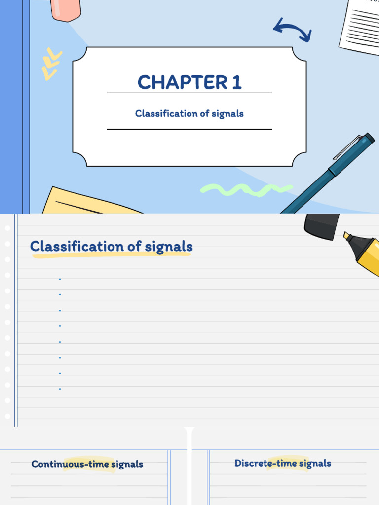 Signal Classification Overview | PDF | Discrete Time And Continuous ...