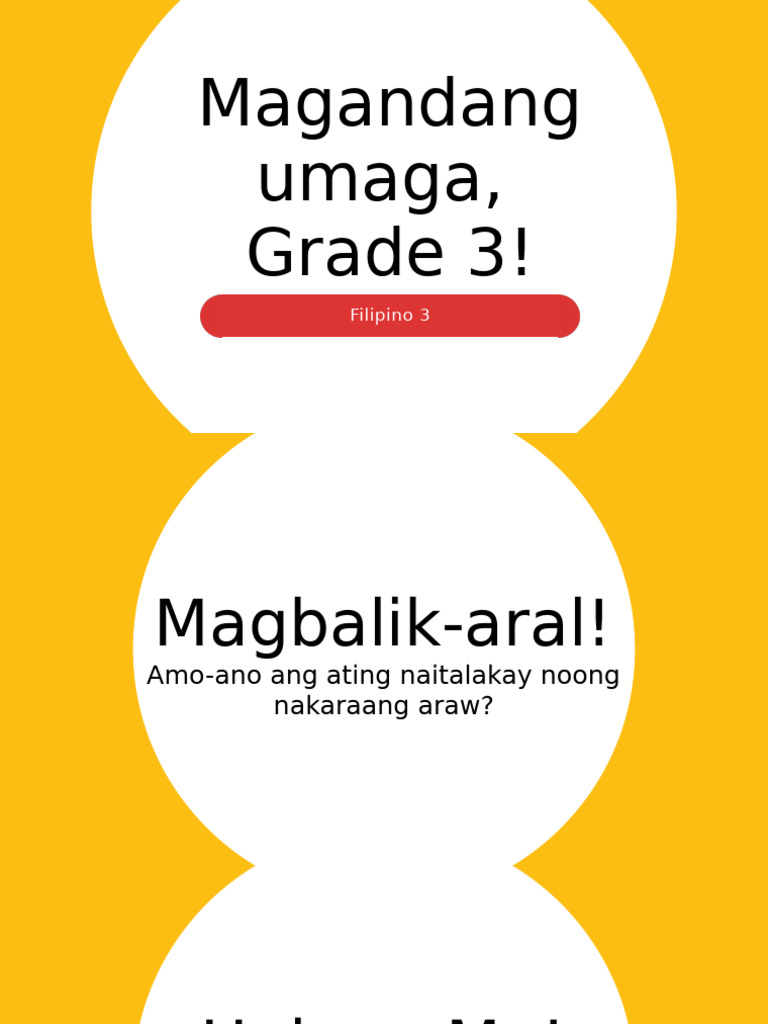 Grade 3 - Panghalip Pamatlig (Week | PDF