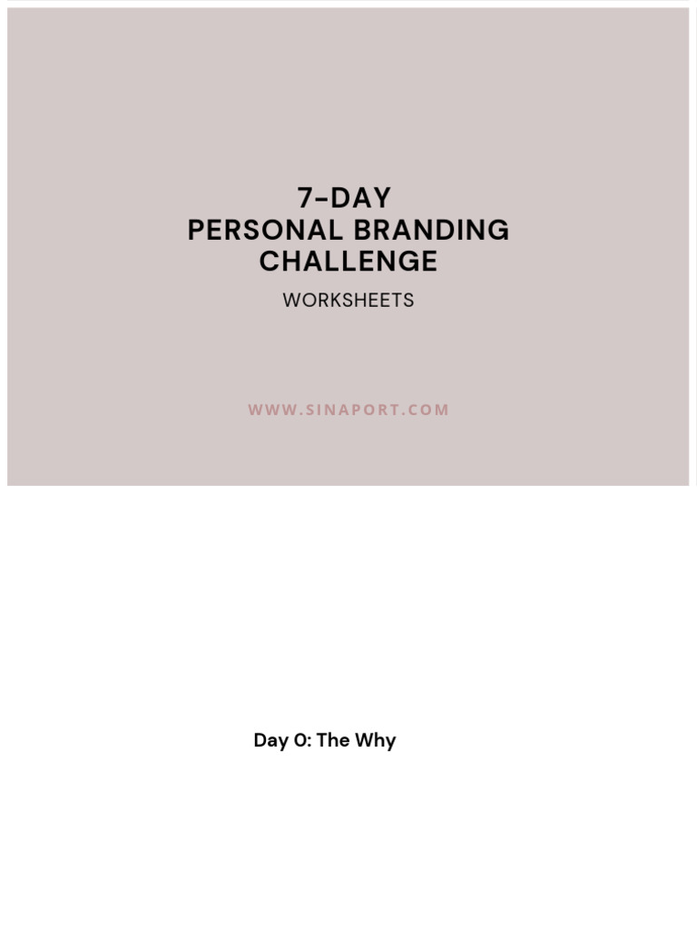 Sina Port Personal Branding Course Worksheet.pdf | PDF | Search Engine ...