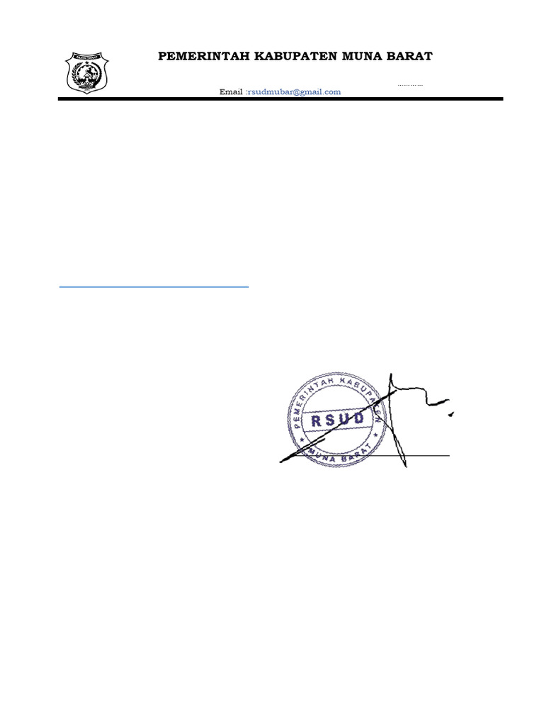 RSUD Kab. Muna Barat - Surat Usulan, Pernyataan & Proposal-KAK Surat Permohonan Usulan Dari ...