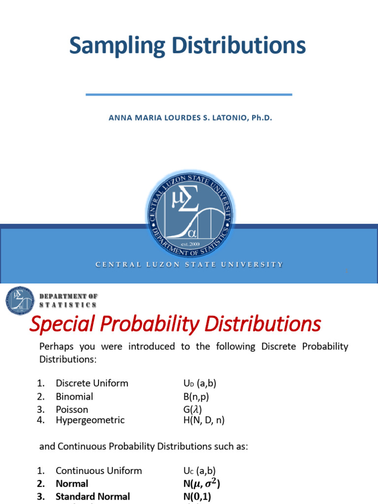 Sampling Distributions | PDF | Normal Distribution | Probability ...