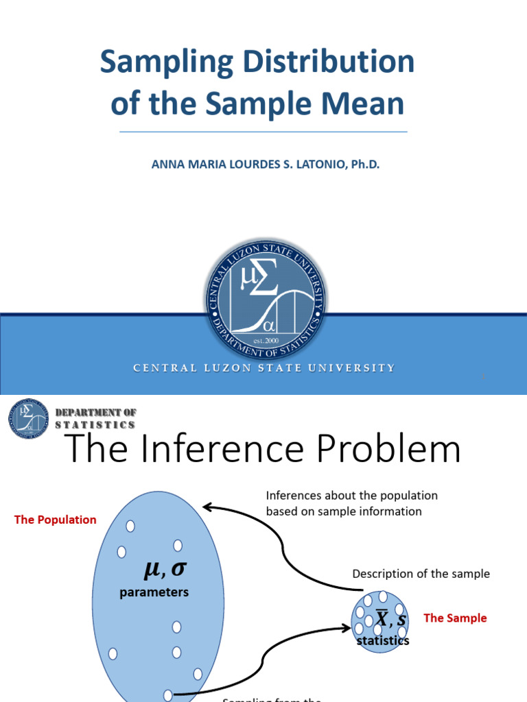 Sampling Distribution & CLT Guide | PDF | Standard Error | Normal ...