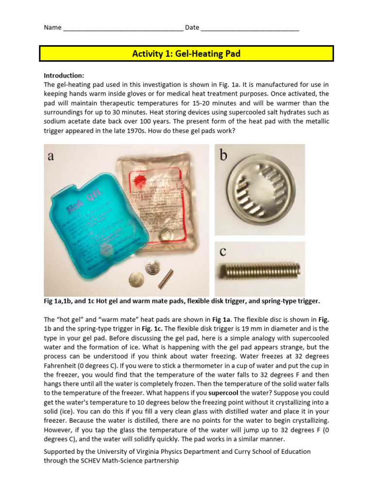 Understanding Gel Heating Pads | PDF | Crystallization | Liquids