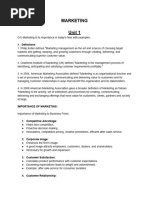 Fundamental of Marketing Notes Whole Chapters | PDF