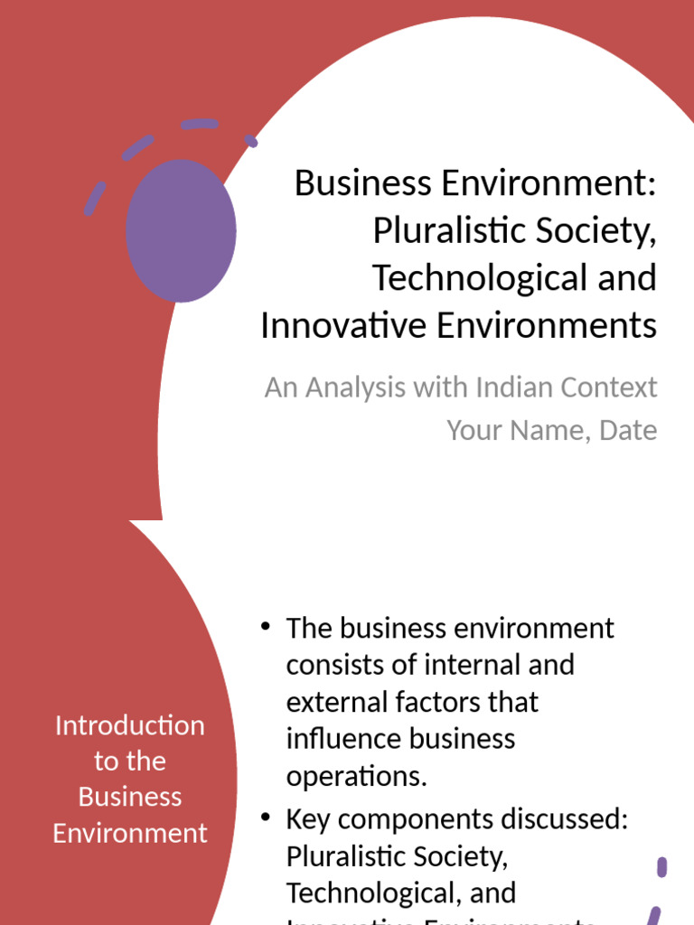 Business Environment Presentation Indian Context | PDF | Innovation ...