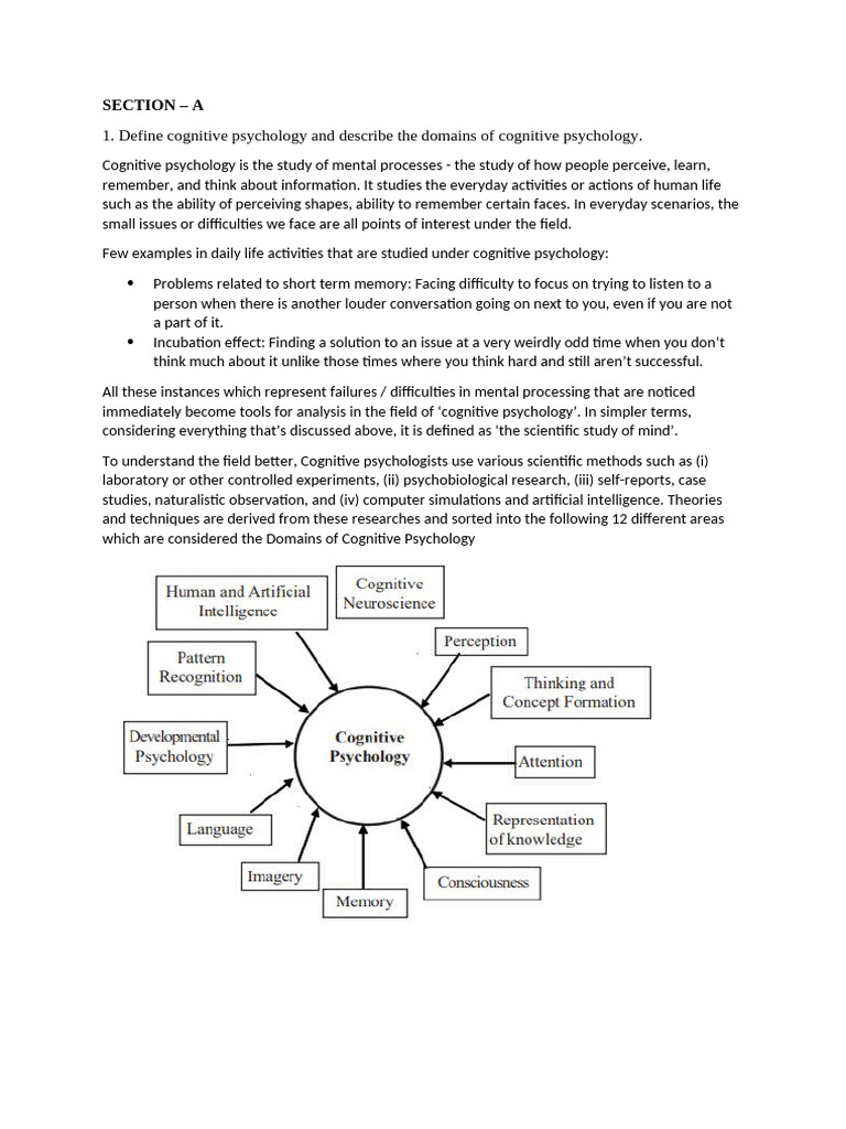 Cognitive Psychology: Key Concepts and Domains | PDF