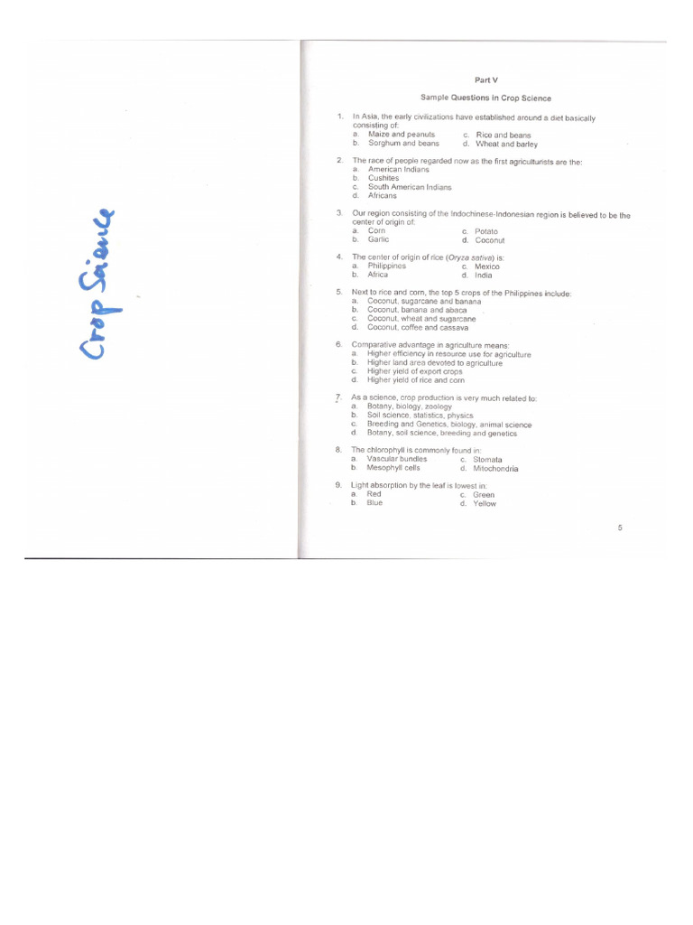 Crop Science Reviewer | PDF