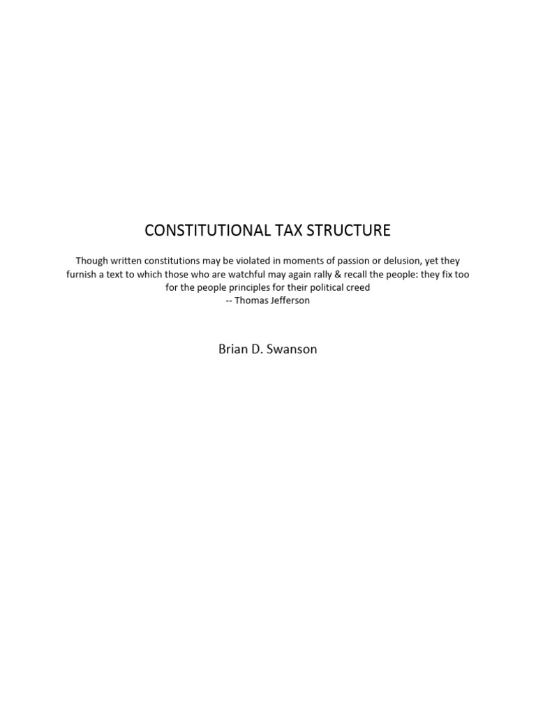 Constitutional Tax Structure Explained | PDF | Direct Tax | Taxes