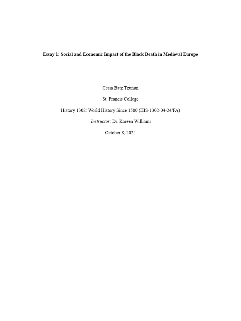 Economic Consequences of the Black Death | PDF | Black Death | Economies