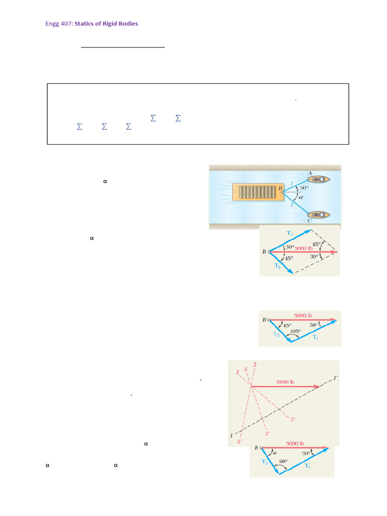 Force Triangle in Statics Analysis | PDF | Triangle | Force