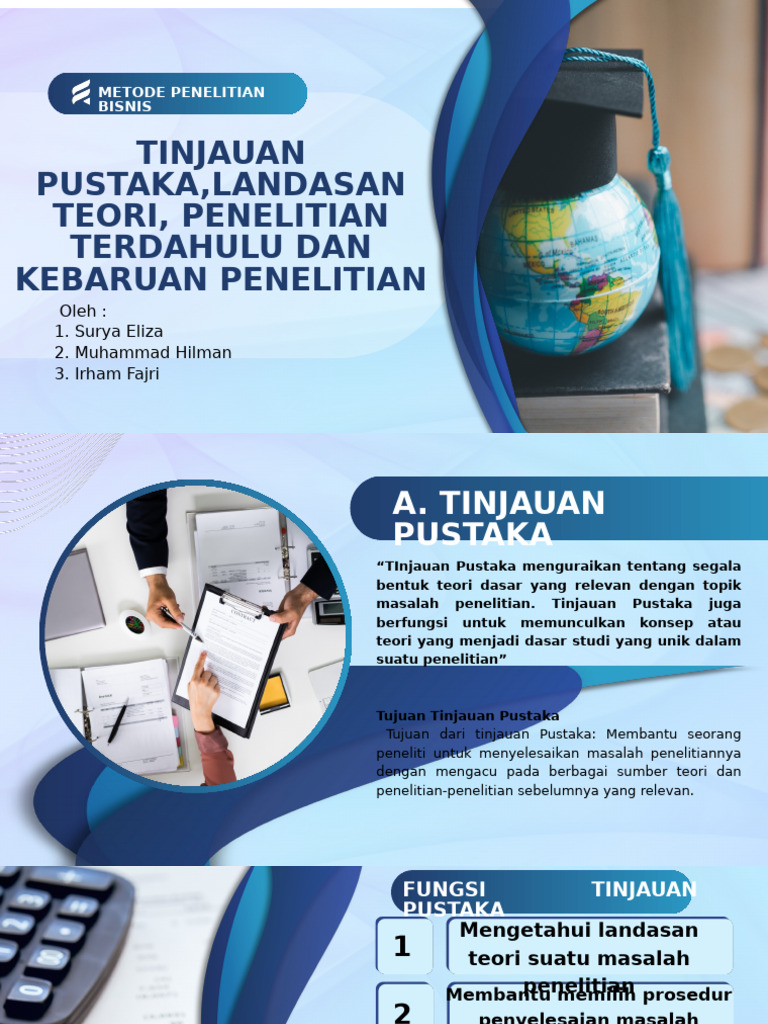 Kelompok 3 - TINJAUAN PUSTAKA, LANDASAN TEORI, PENELITIAN TERDAHULU DAN ...