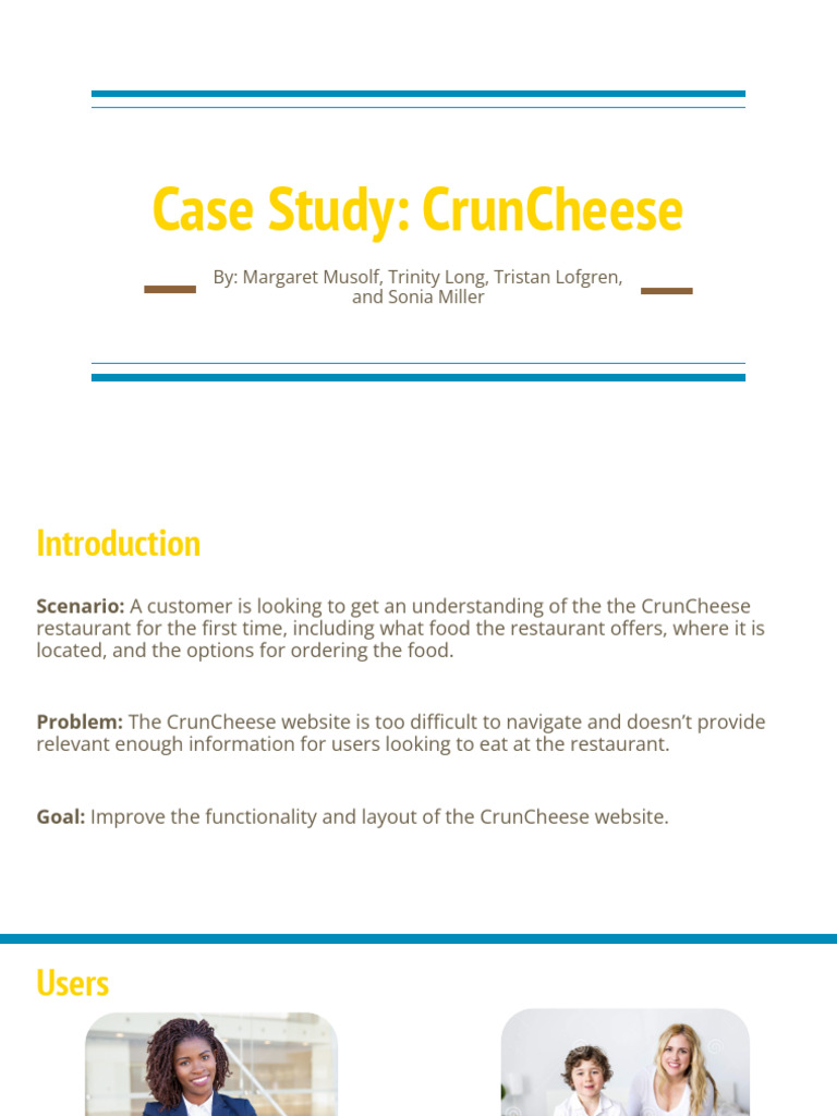 Portfolio - Cruncheese Redesign | PDF | Usability | Menu