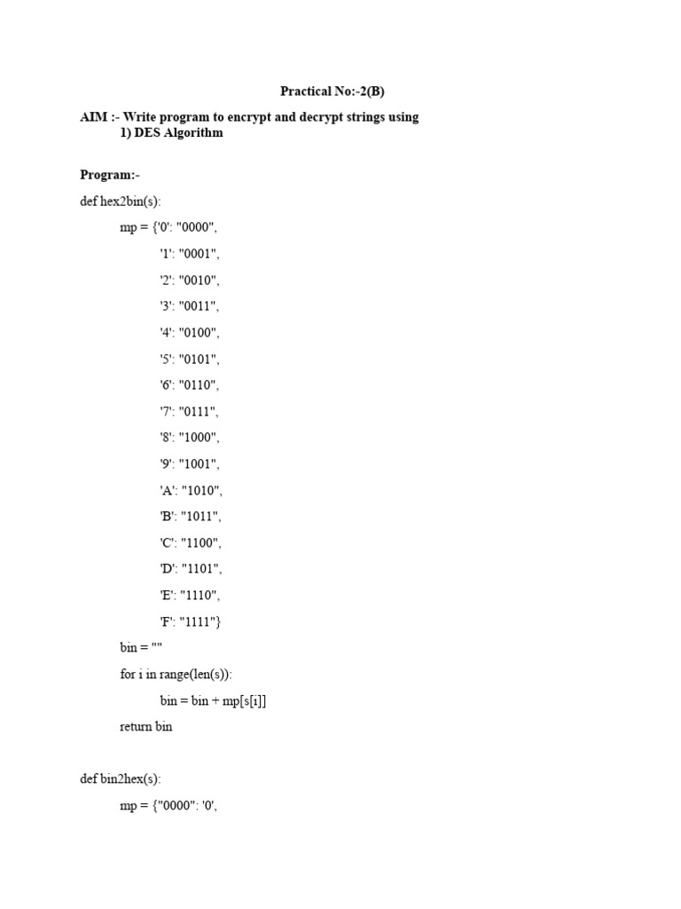 DES String Encryption and Decryption | PDF | Security Engineering ...