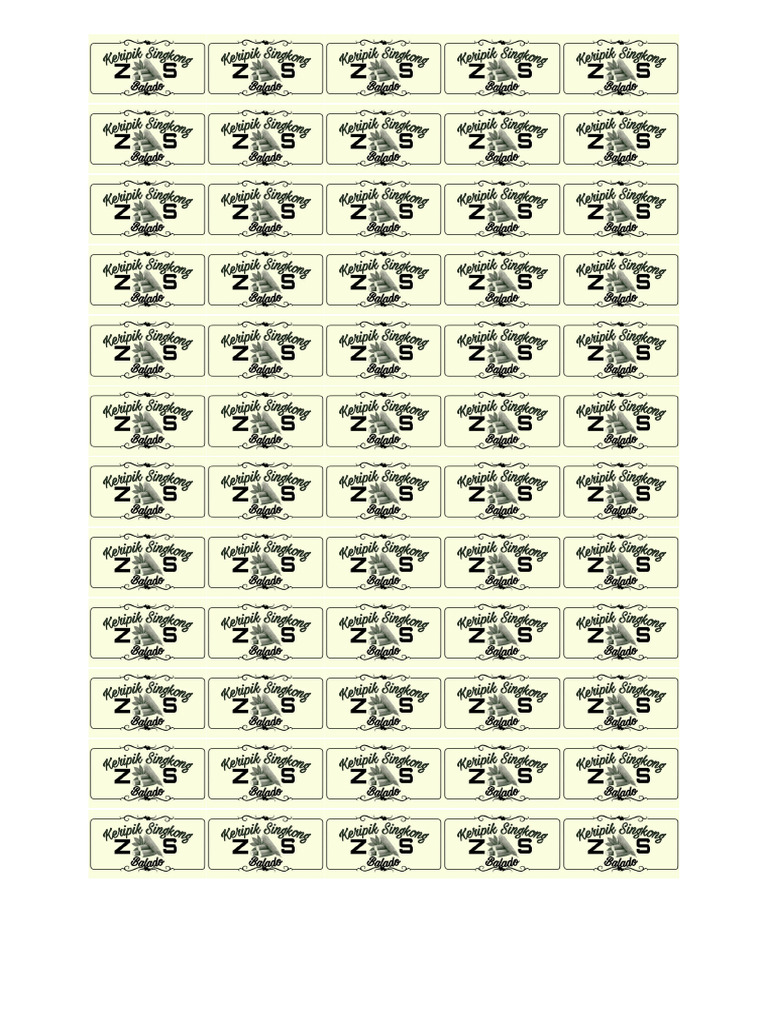 Label Singkong | PDF