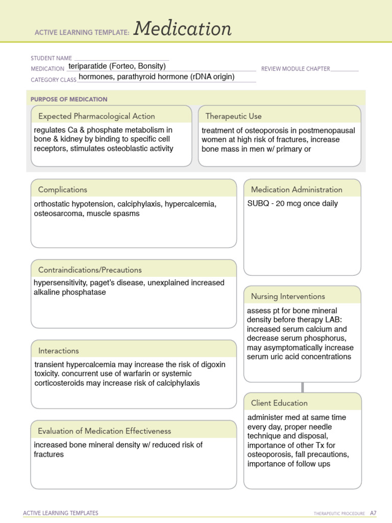 Teriparatide - Maria Pedron | PDF | Clinical Medicine | Medical Specialties
