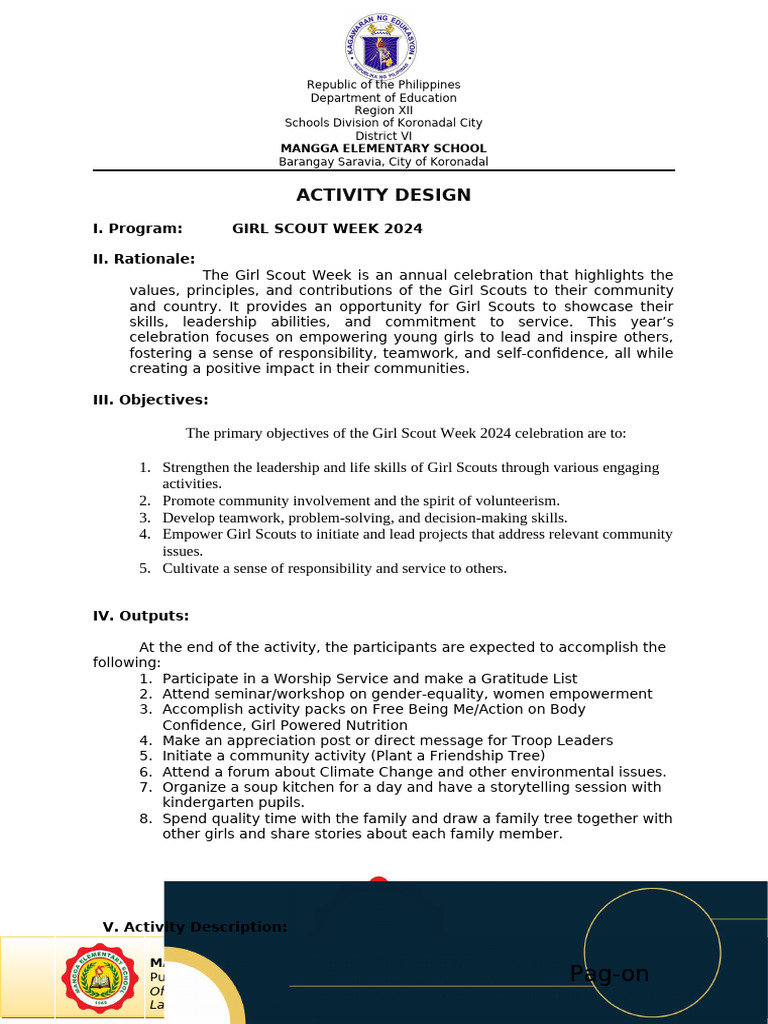 GSP Week 2024 Activity Design | PDF
