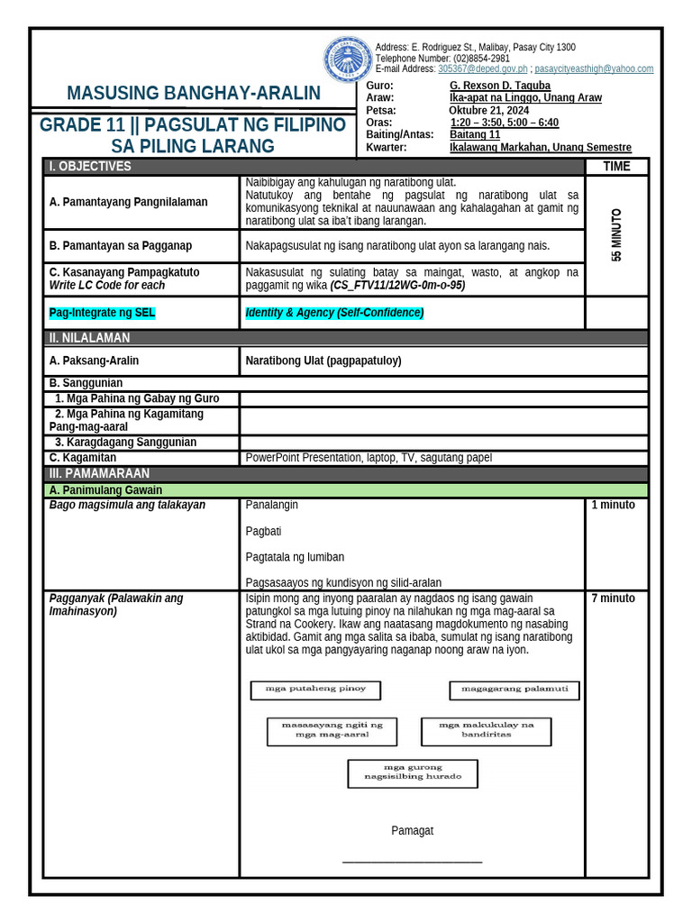 DLP-W4-Q2-Piling Larang | PDF