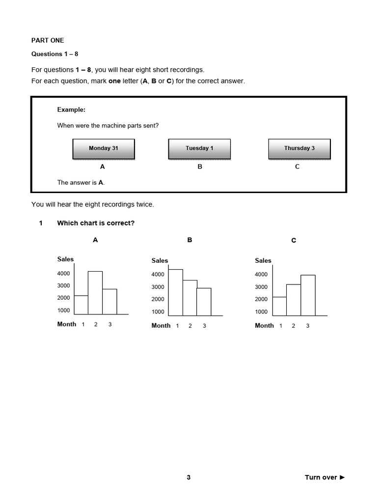 Business Preliminary Listening Sample Paper 1 - Full Test - Removed | PDF