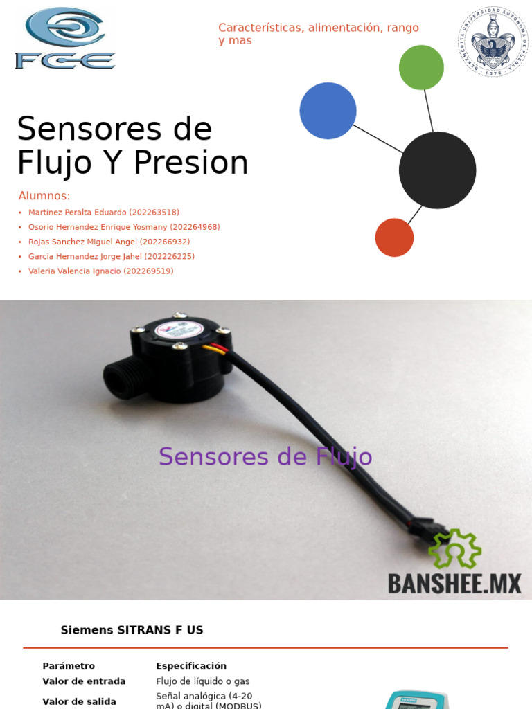 Sensores de Flujo Y Presion-1 | PDF | Sensor | Metrología