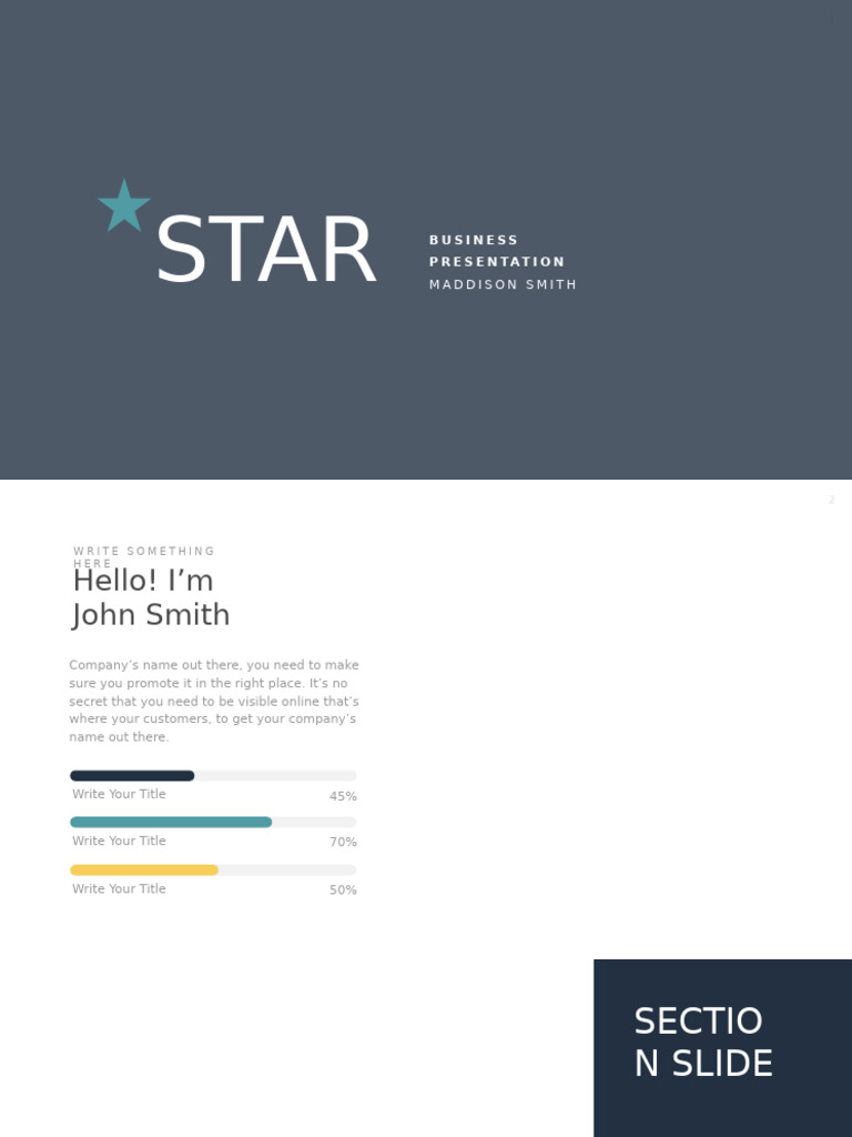 Star PowerPoint Template | PDF
