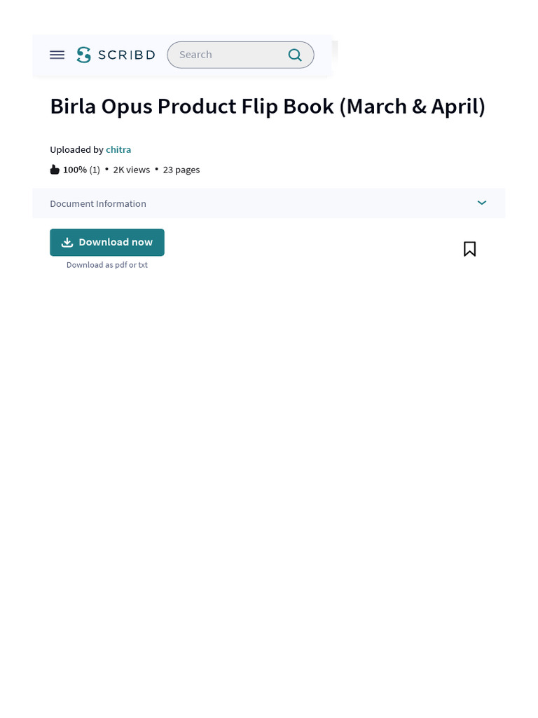Birla Opus Product Flip Book (March & April) - PDF - Materials | PDF ...