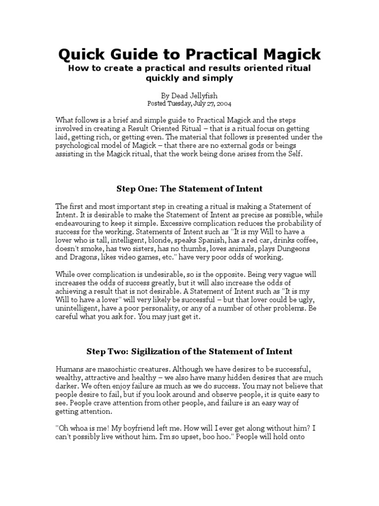 Chaos Magick - Quick Guide To Practical Magick | PDF