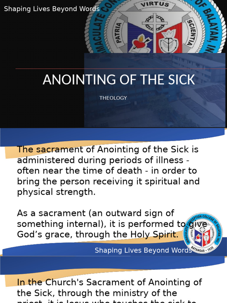 Anointing of The Sick | PDF | Sacraments | Catholic Church