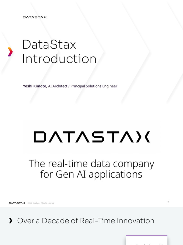 DataStax Introduction - 20240422 | PDF | Computing | Information Technology Management