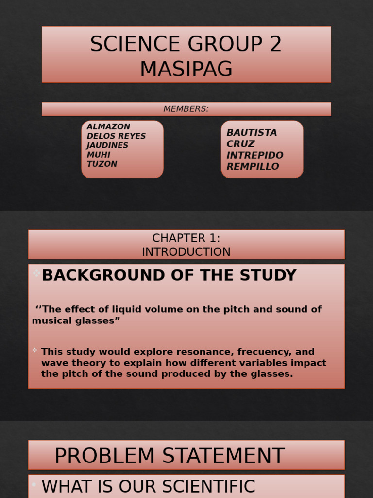 Science Group 2 Presentation Masipag | PDF | Pitch (Music) | Sound