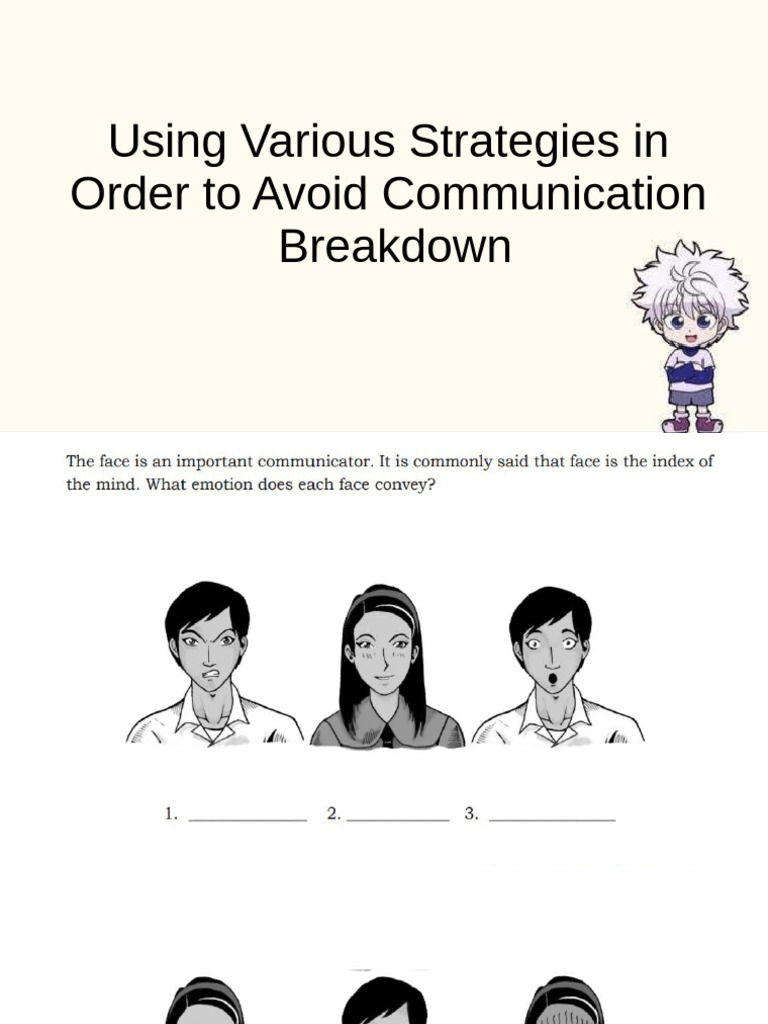 Using Various Strategies in Order to Avoid Communication Breakdown ... Using Various Strategies in Order to Avoid Communication Breakdown ...