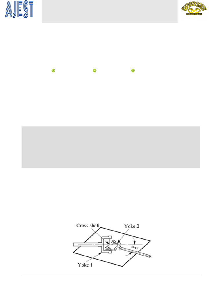 Design and Optimization of Automotive Cardan Shafts For Industrial ...