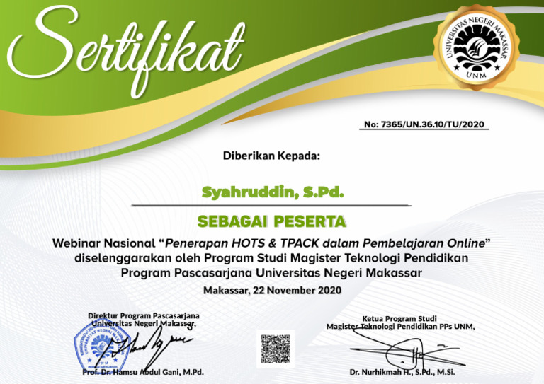 Seminar Pembelajaran HOTS Dan TPACK | PDF