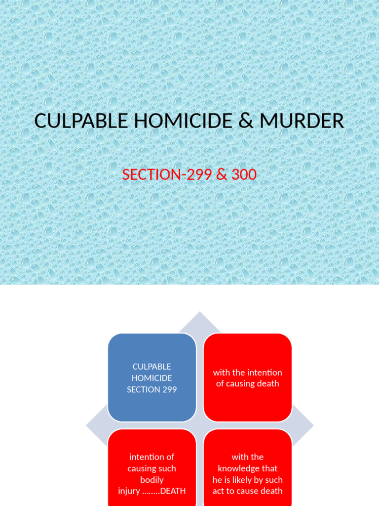 Culpable Homicide Explained | PDF | Public Sphere | Legal Procedure