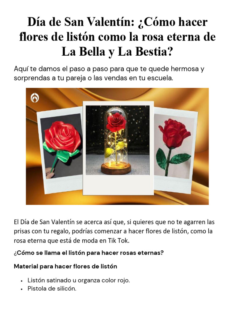 Flor Eterna Bella y Bestia | PDF
