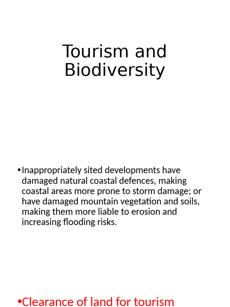 Tourism and Biodiversity | PDF | Science & Mathematics