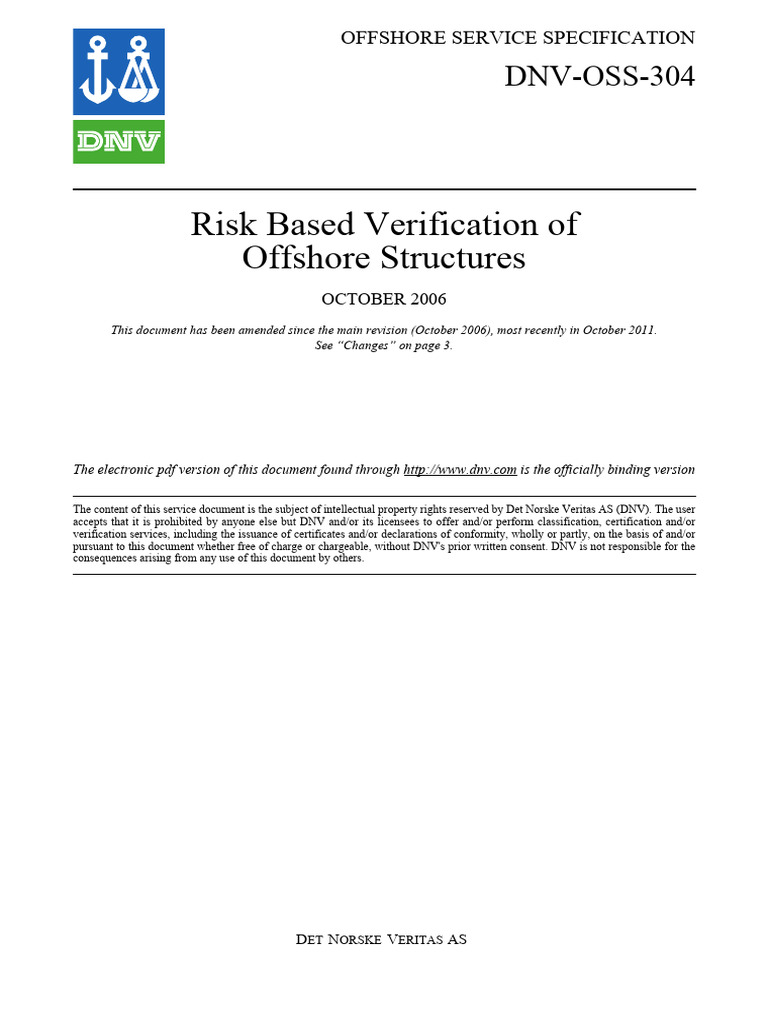 DNV-OSS-304_Risk Based Verification of Offshore Structures_2011-10 ...