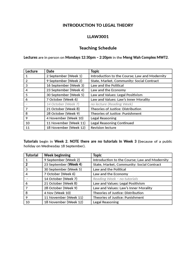 ILT 2024 Teaching Schedule (3) | PDF