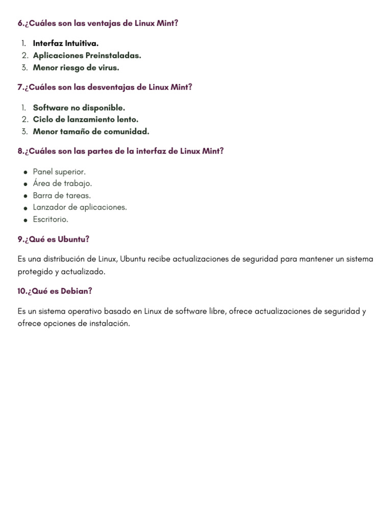 7.¿cuáles Son Las Desventajas de Linux Mint | PDF